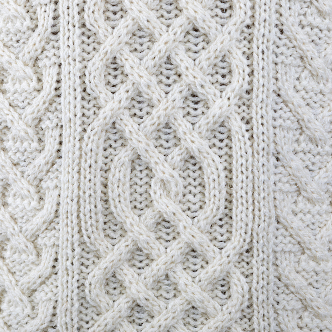 Aran Cable Knit Jumper in Ecru – Stewart Christie & Co. Ltd